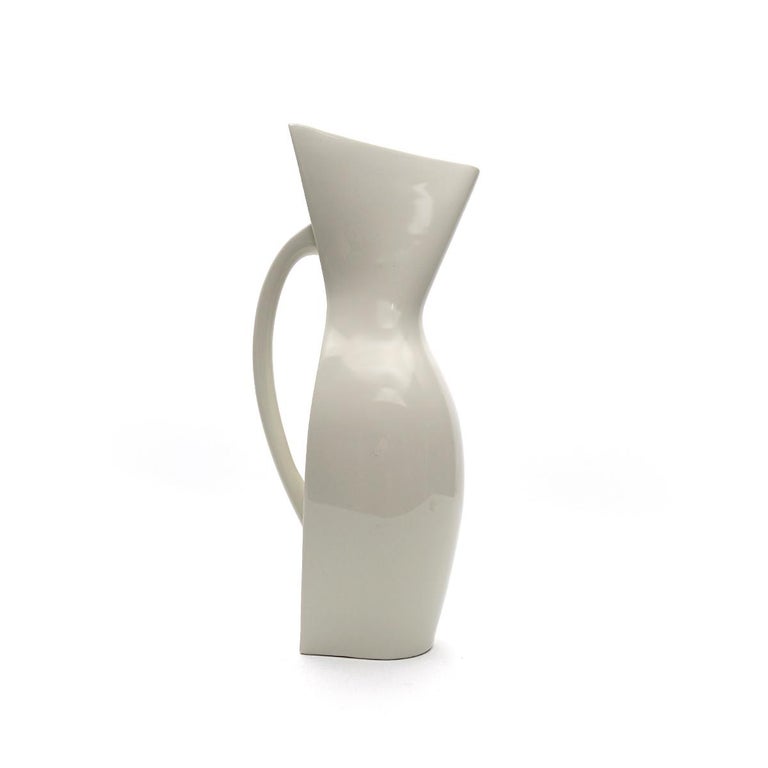Memphis Style White Ceramic Carafe by Studio Zwartjes in Amsterdam For ...