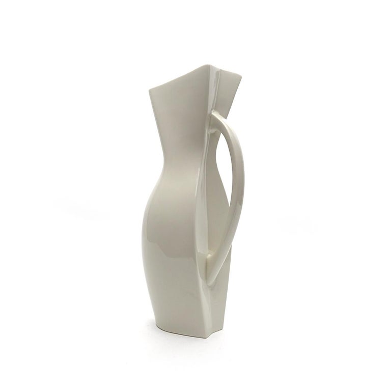 Memphis Style White Ceramic Carafe by Studio Zwartjes in Amsterdam For ...