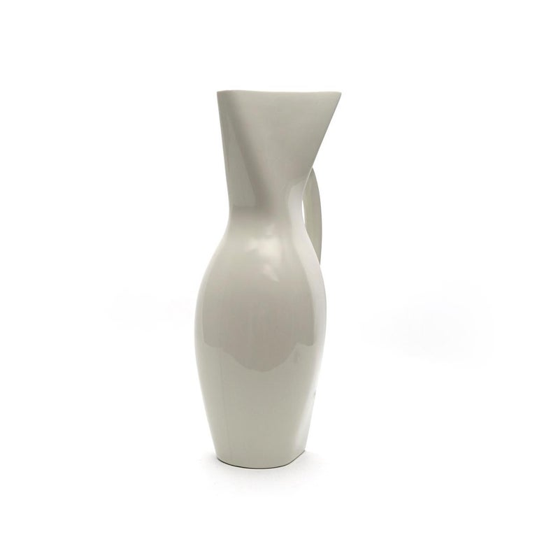 Memphis Style White Ceramic Carafe by Studio Zwartjes in Amsterdam For ...
