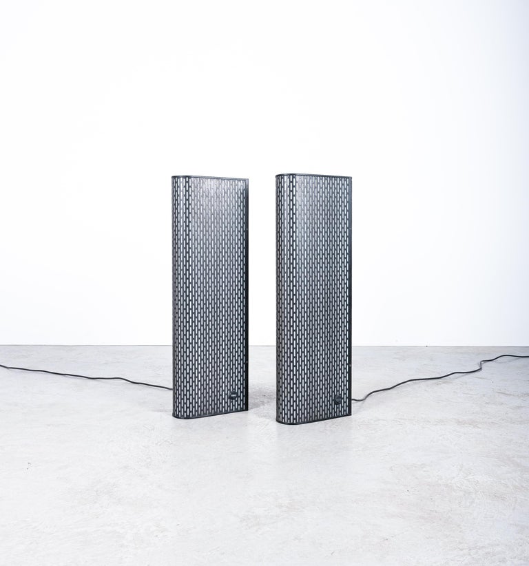 Memphis Style Wire Mesh Grid Lucite Table Lamps Post-Modern, Italy For ...