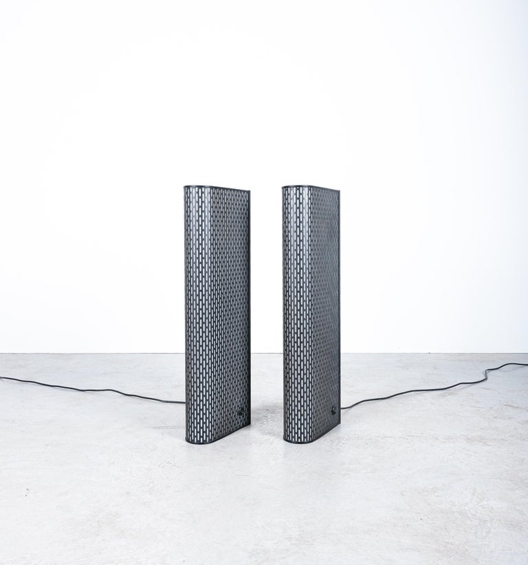 Memphis Style Wire Mesh Grid Lucite Table Lamps Post-Modern, Italy For ...