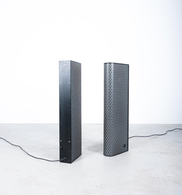 Memphis Style Wire Mesh Grid Lucite Table Lamps Post-Modern, Italy For ...