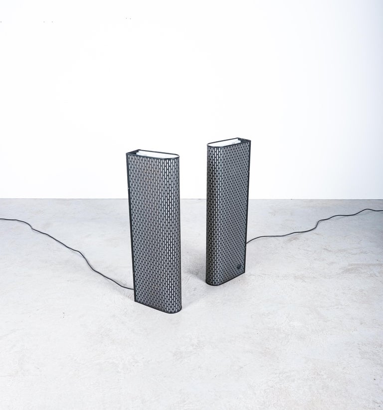 Memphis Style Wire Mesh Grid Lucite Table Lamps Post-Modern, Italy For ...