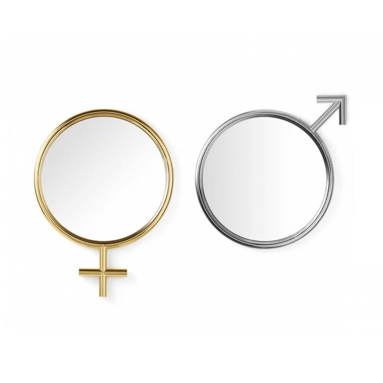 Men Mirror in Chrome Finish or Gold Finish For Sale at 1stDibs
