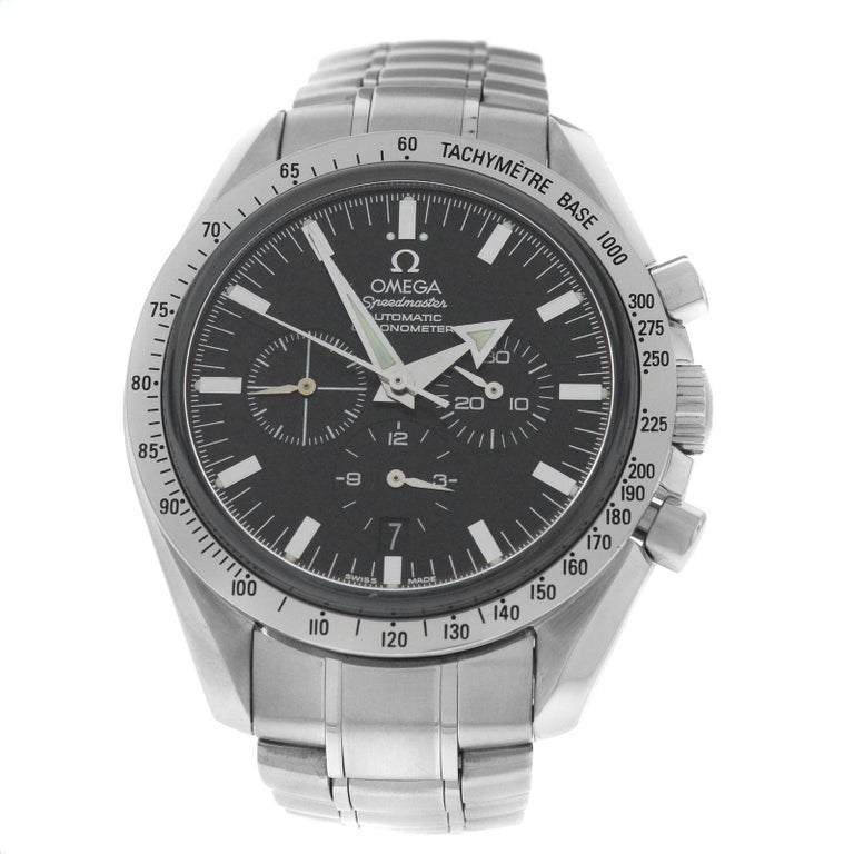 Men Omega Speedmaster Broad Arrow Steel Co-Axial Chronometer Watch For ...
