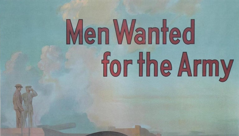 "Men Wanted For the Army" Vintage WWI Recruitment Poster For Sale at ...
