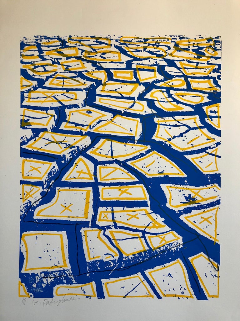 Menashe Kadishman - Israeli Modernist Silkscreen Print Cracked Earth ...