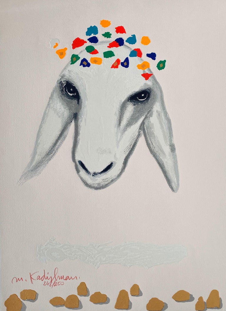 Menashe Kadishman - Kadishman Israeli Colorful Pop Art Screen Print ...