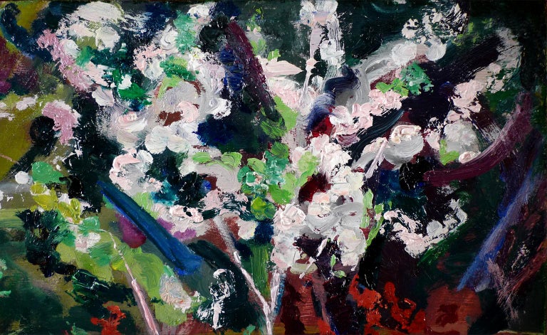 Menchu Gal - "Ani's Garden" 1971, 20th Century Oil on Panel by Spanish ...
