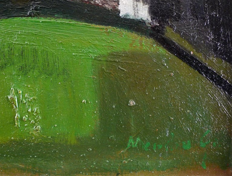 Menchu Gal - "The Cow in the Meadow", 20th Century Oil on Panel by ...