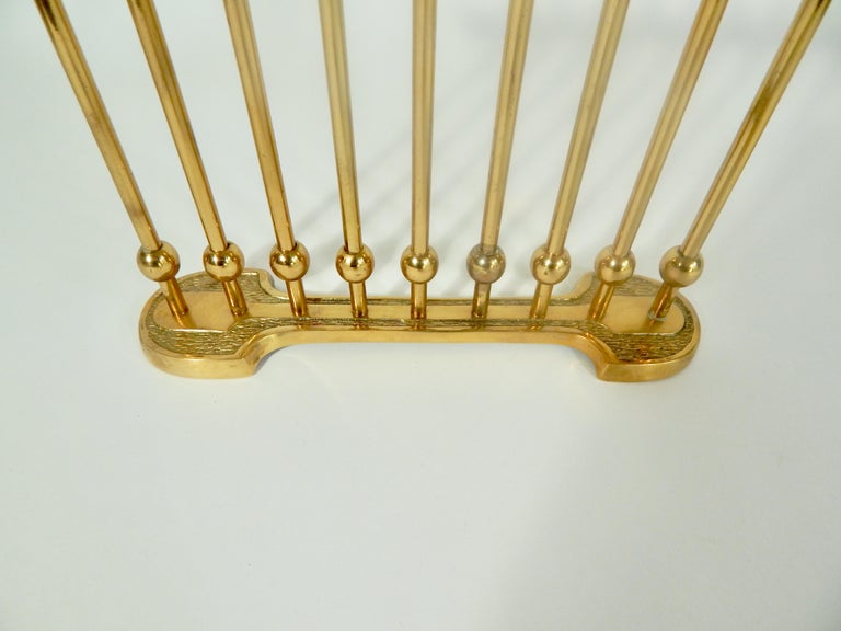 Menorah Brass by Wainberg, Israel at 1stDibs