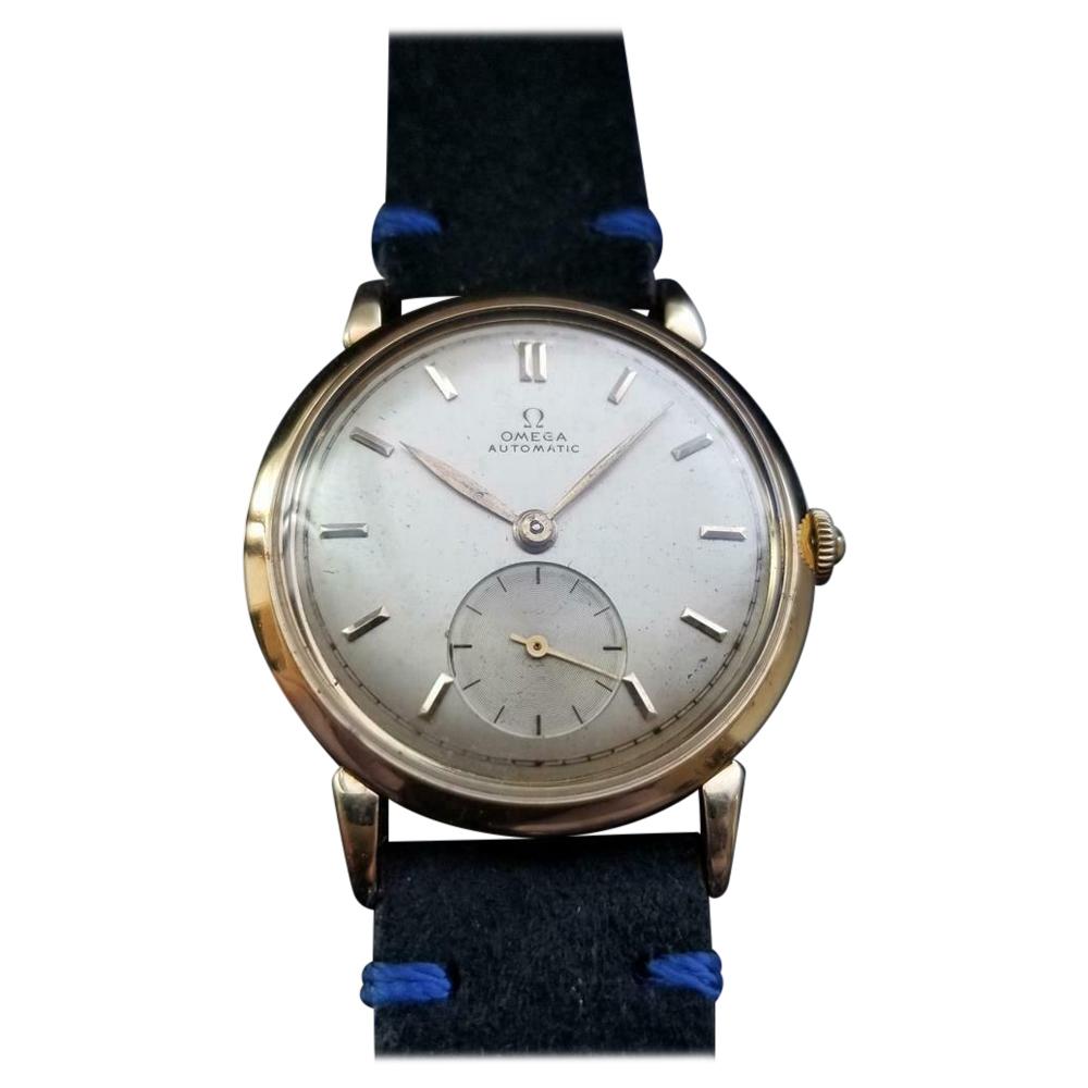 Men's 18 Karat Solid Gold Omega Bumper Automatic 17J, Swiss Vintage ...