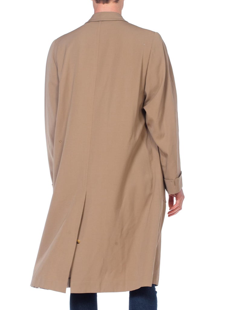 1950S CHESTER BARRIE Khaki Wool Gabardine Men's Bespoke Coat For Sale ...
