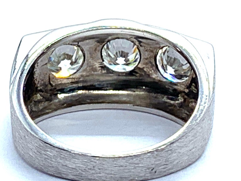 Men’s 3-Stone Ring at 1stDibs | mens 3 stone diamond ring