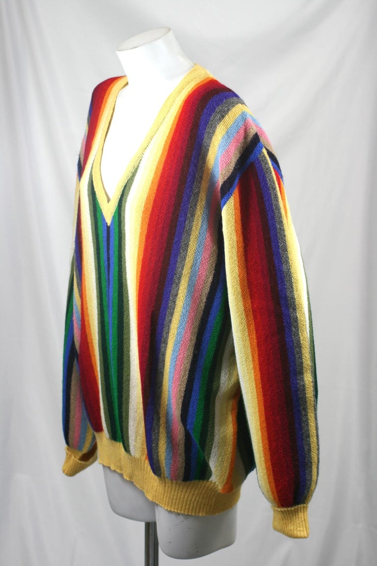 Mens Alpaca Rainbow Sweater For Sale at 1stDibs | mens rainbow sweater ...