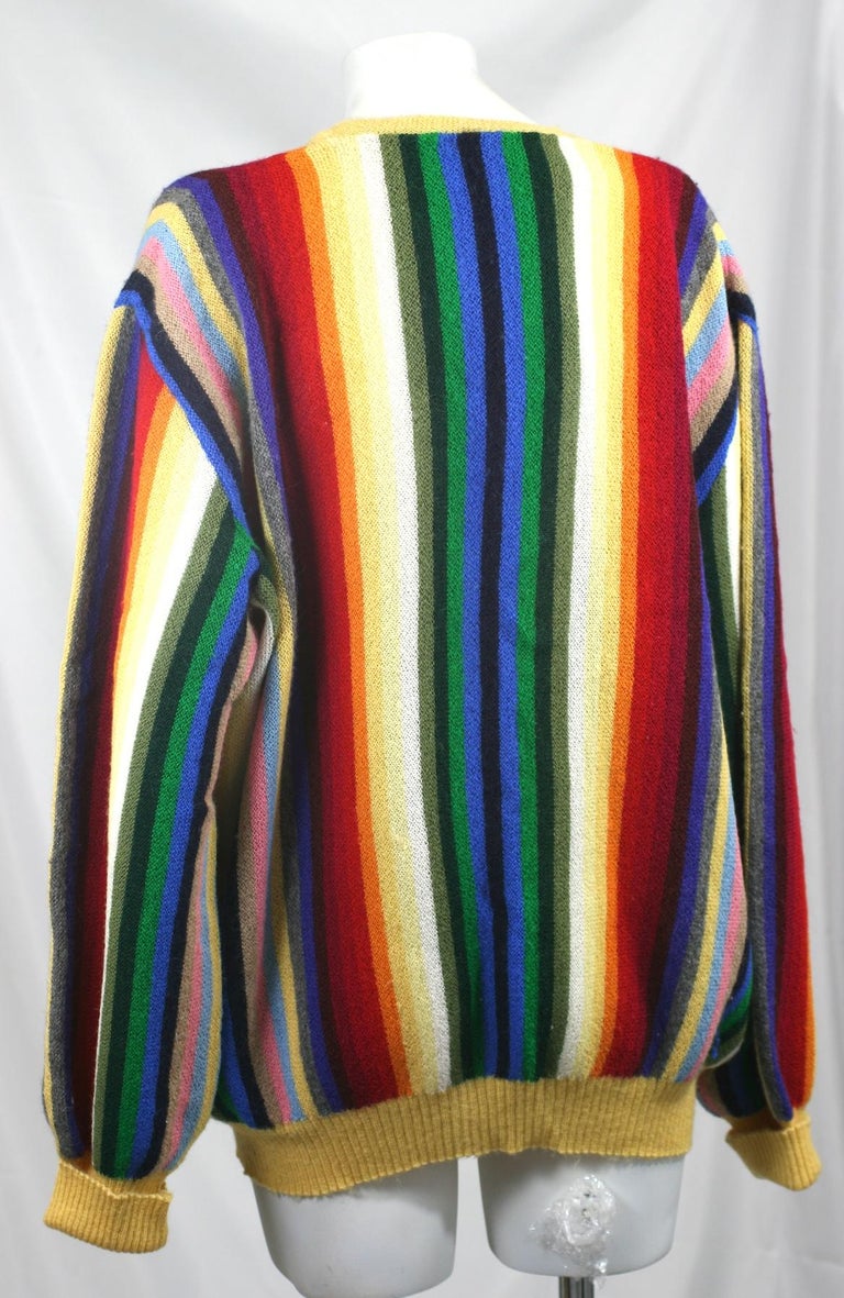 Mens Alpaca Rainbow Sweater For Sale at 1stDibs | mens rainbow sweater ...