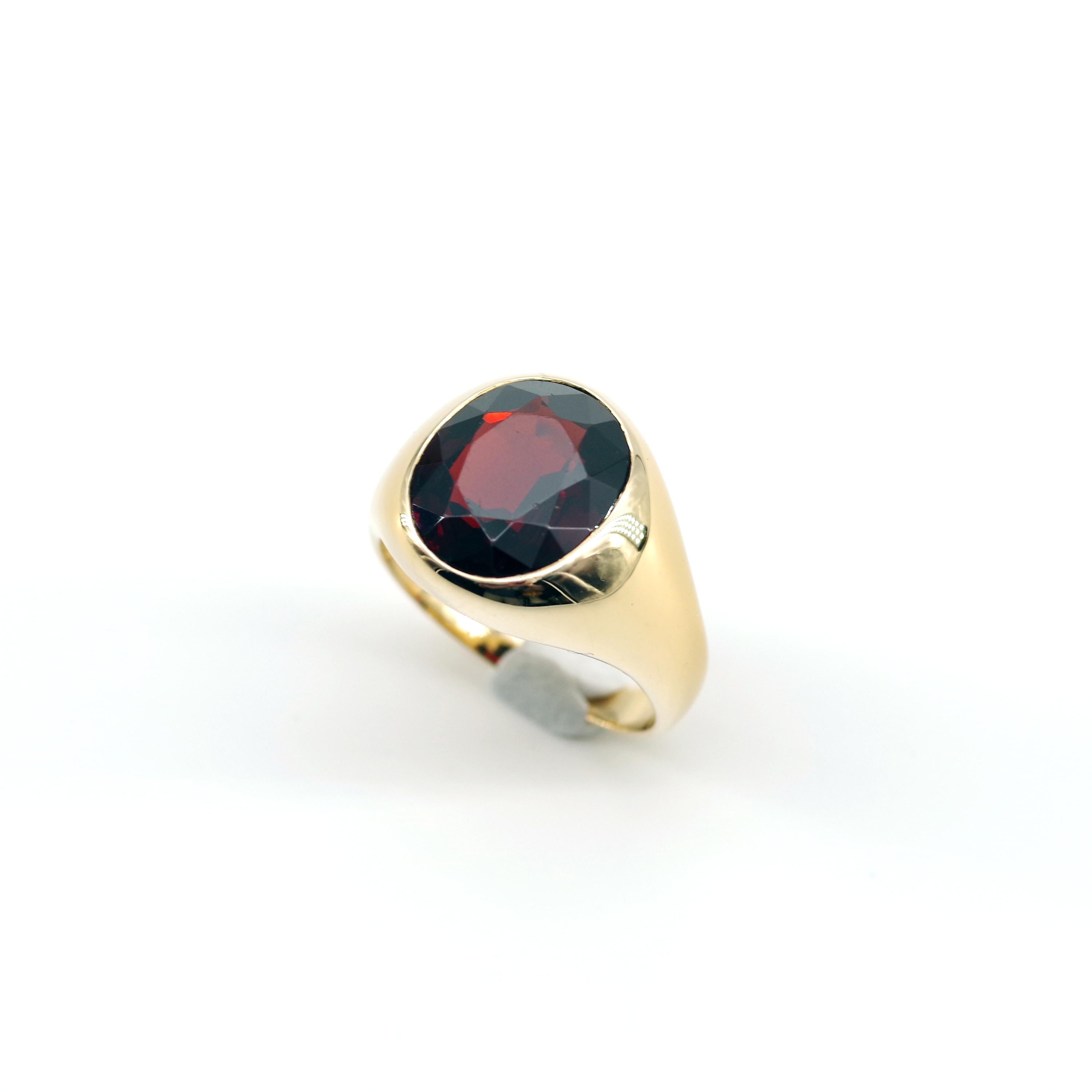 Men's Art Deco Garnet Ring is a Masterpiece of Understatement at 1stDibs