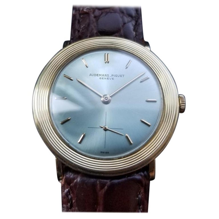 Men's Audemars Piguet Geneve 18k Solid Gold Dress Watch, c.1970s Swiss ...