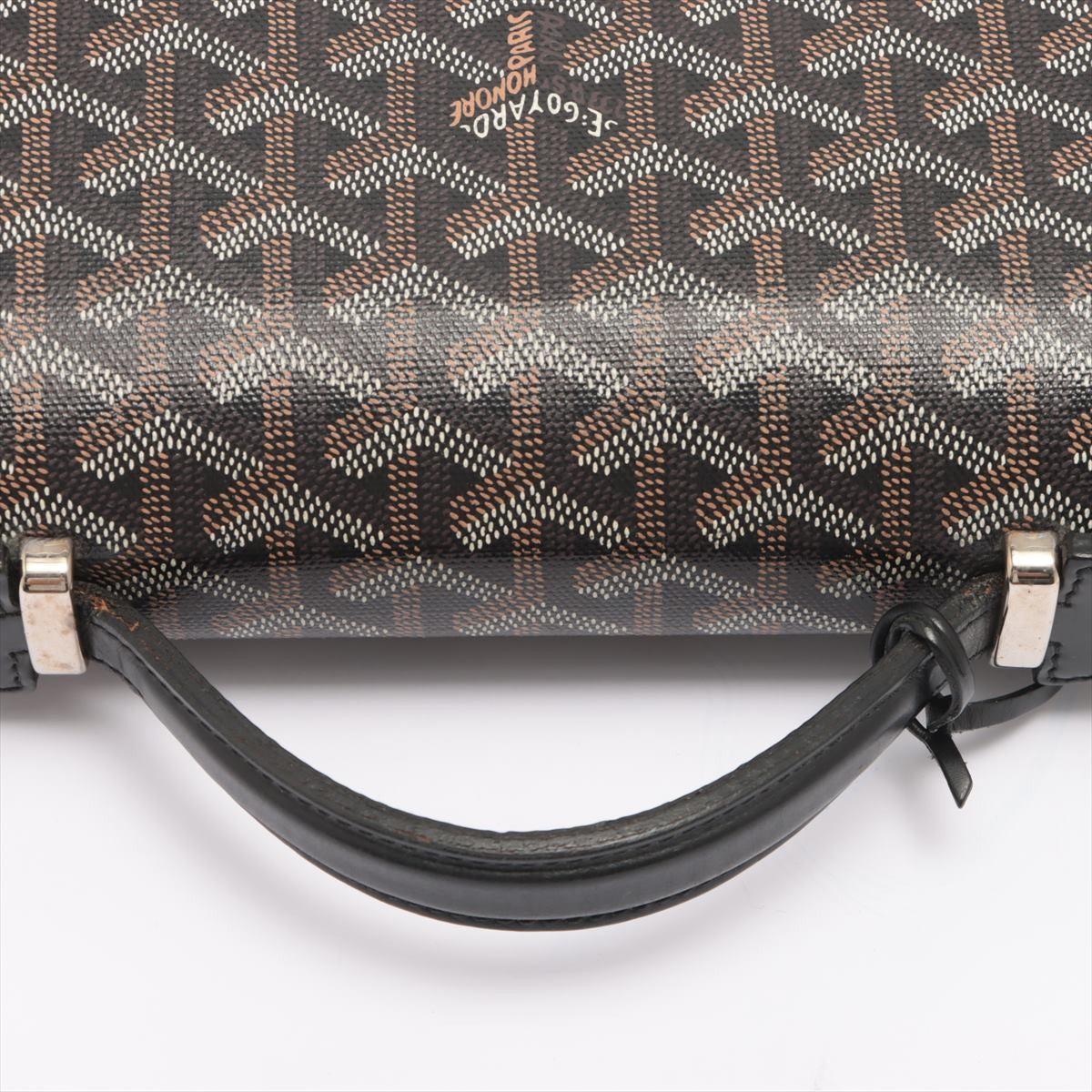 Men's black, brown and white stenciled Goyardine coated canvas Goyard ...
