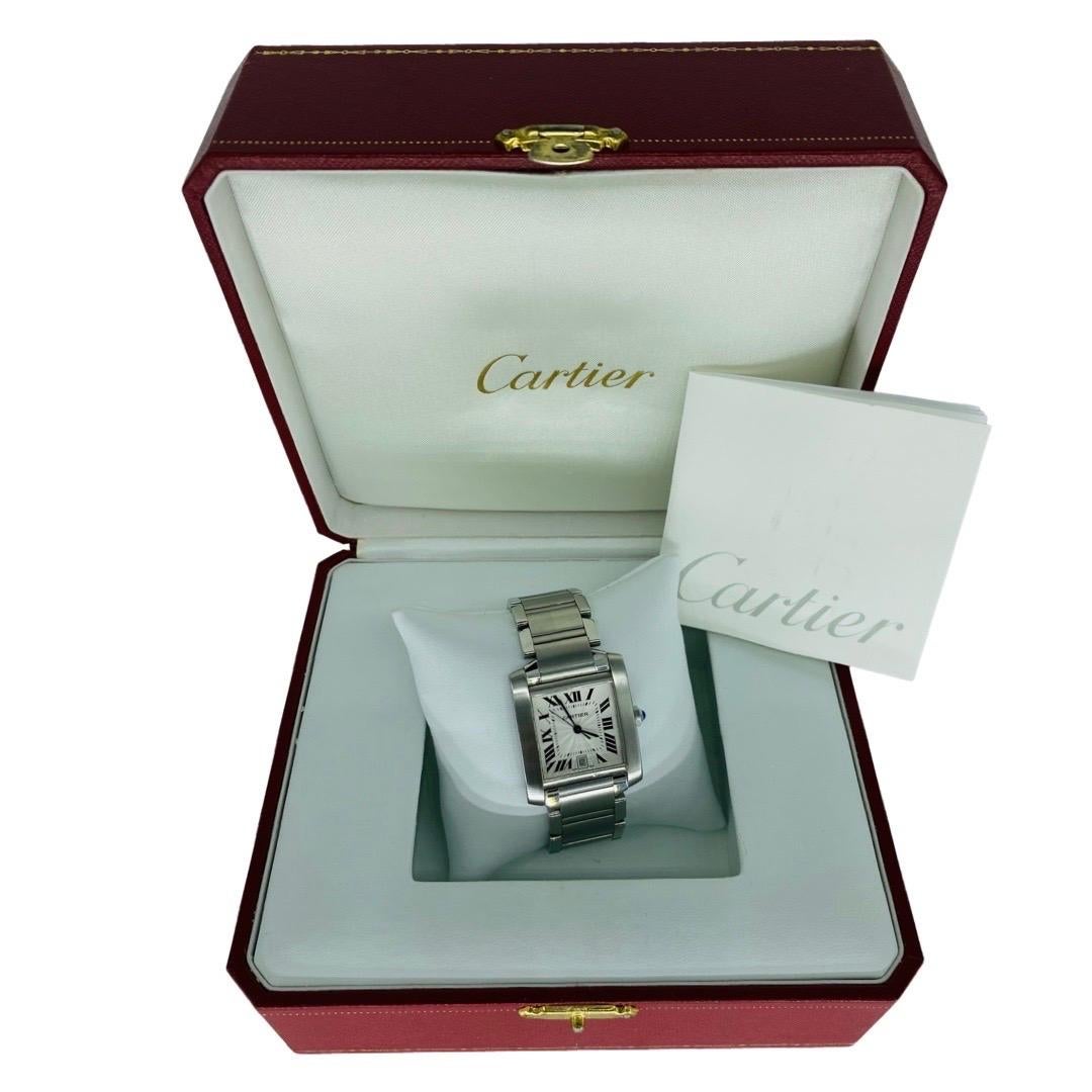 Men’s Cartier Tank Automatic Francaise with Date Stainless Steel Watch ...