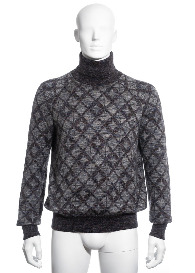 Men's Chanel multicoloured mohair and silk knitted turtle neck sweater ...