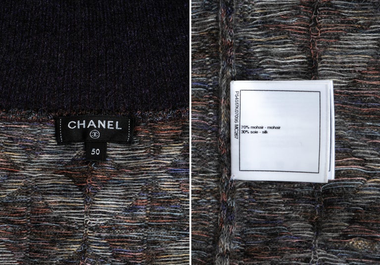 Men's Chanel multicoloured mohair and silk knitted turtle neck sweater ...