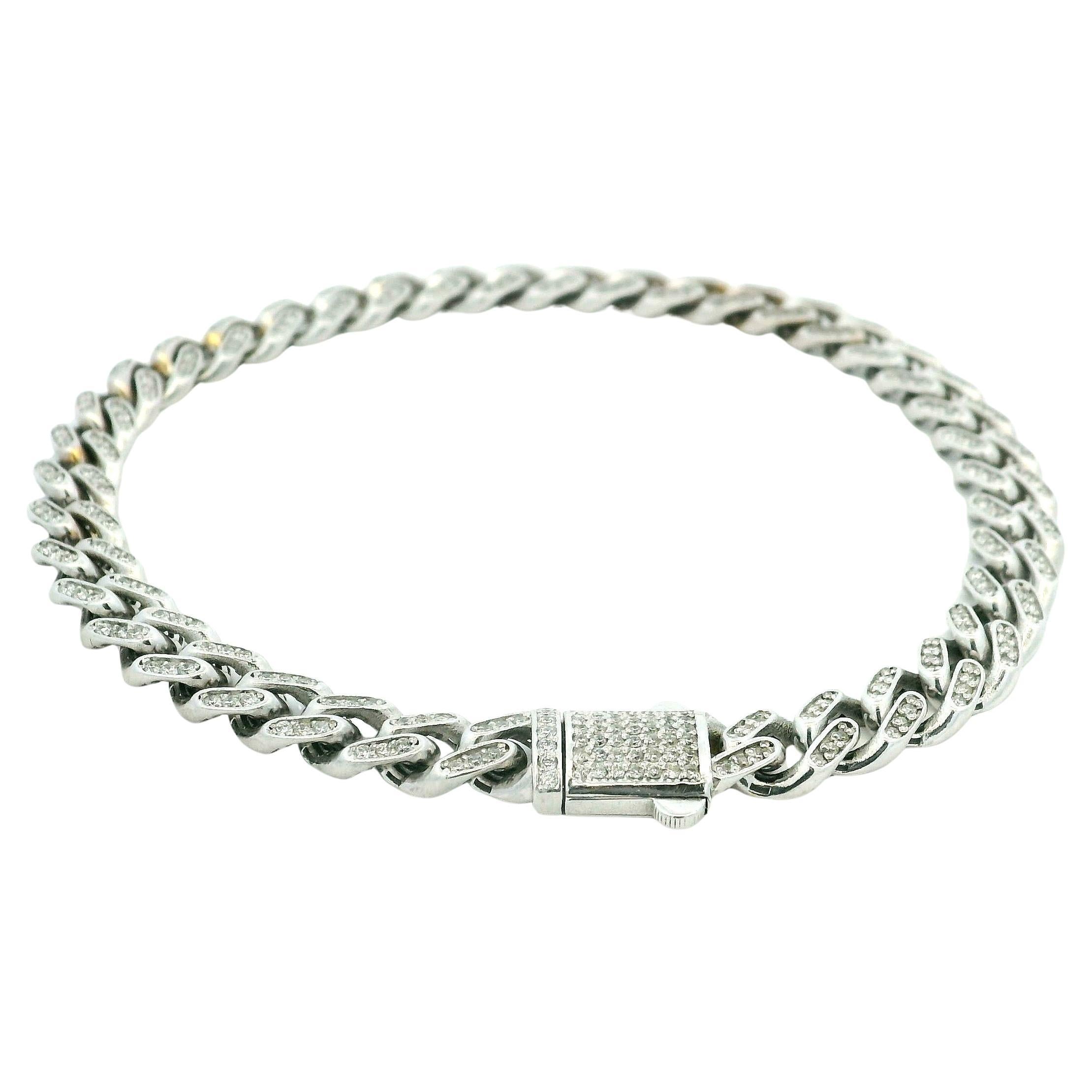 Unisex Platinum 5.4mm Wide 7" Curb Cuban Curb Link Chain Bracelet For ...