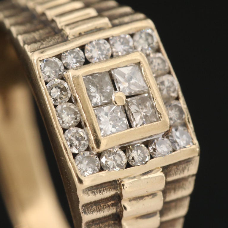 Customizable Men's Diamonds Engagement Ring, 18K Gold Bridal Diamond ...