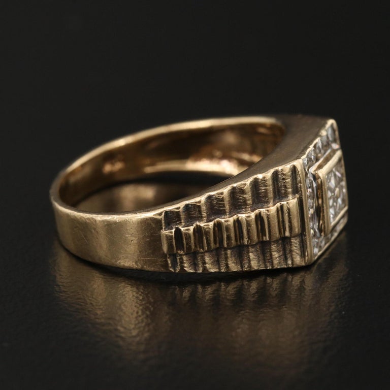 Customizable Men's Diamonds Engagement Ring, 18K Gold Bridal Diamond ...