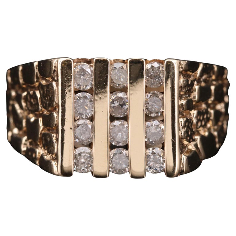 Customizable Men's Diamonds Wedding Band, Unique Diamond Wedding Ring ...