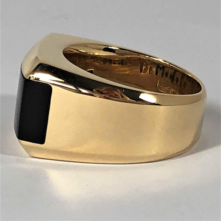 Men's DiModolo Heavy Weight Onyx and Gold Ring at 1stDibs | mens heavy ...