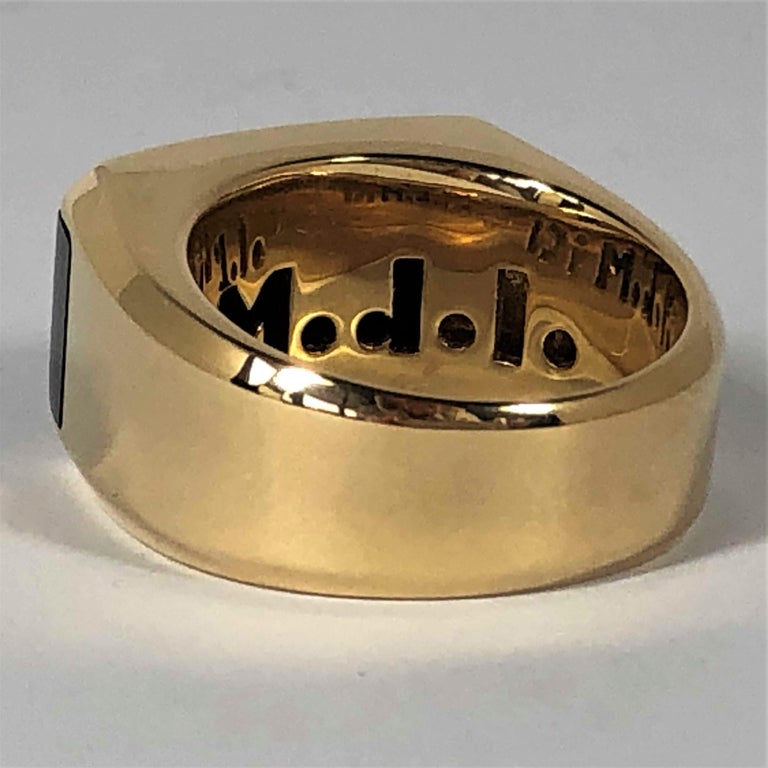 Men's DiModolo Heavy Weight Onyx and Gold Ring at 1stDibs | mens heavy ...
