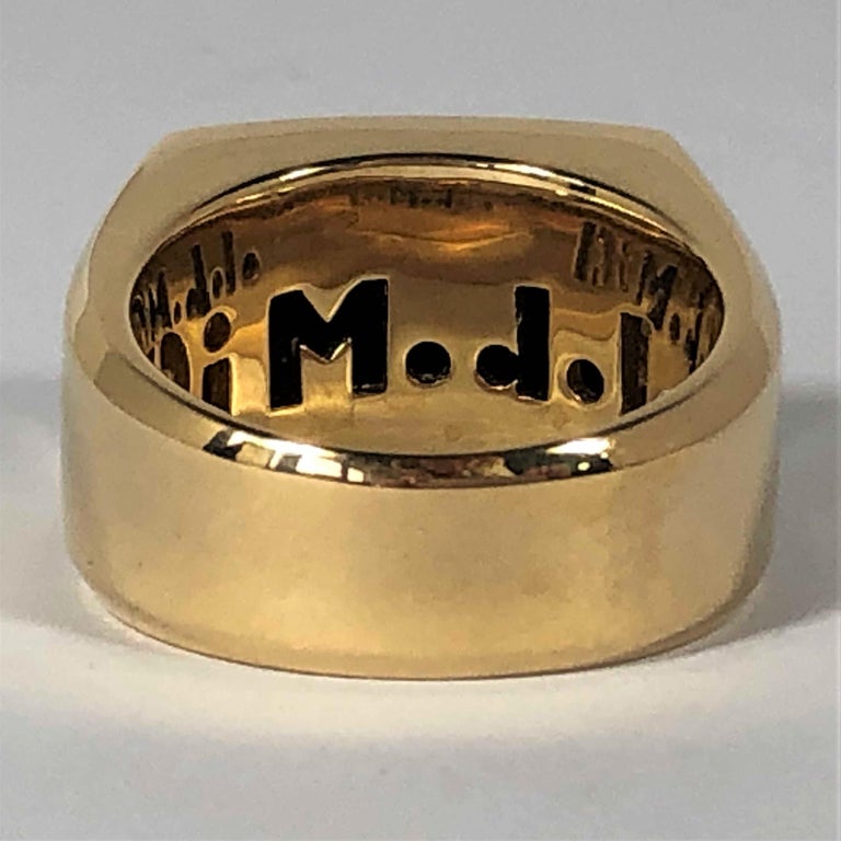 Men's DiModolo Heavy Weight Onyx and Gold Ring at 1stDibs | mens heavy ...