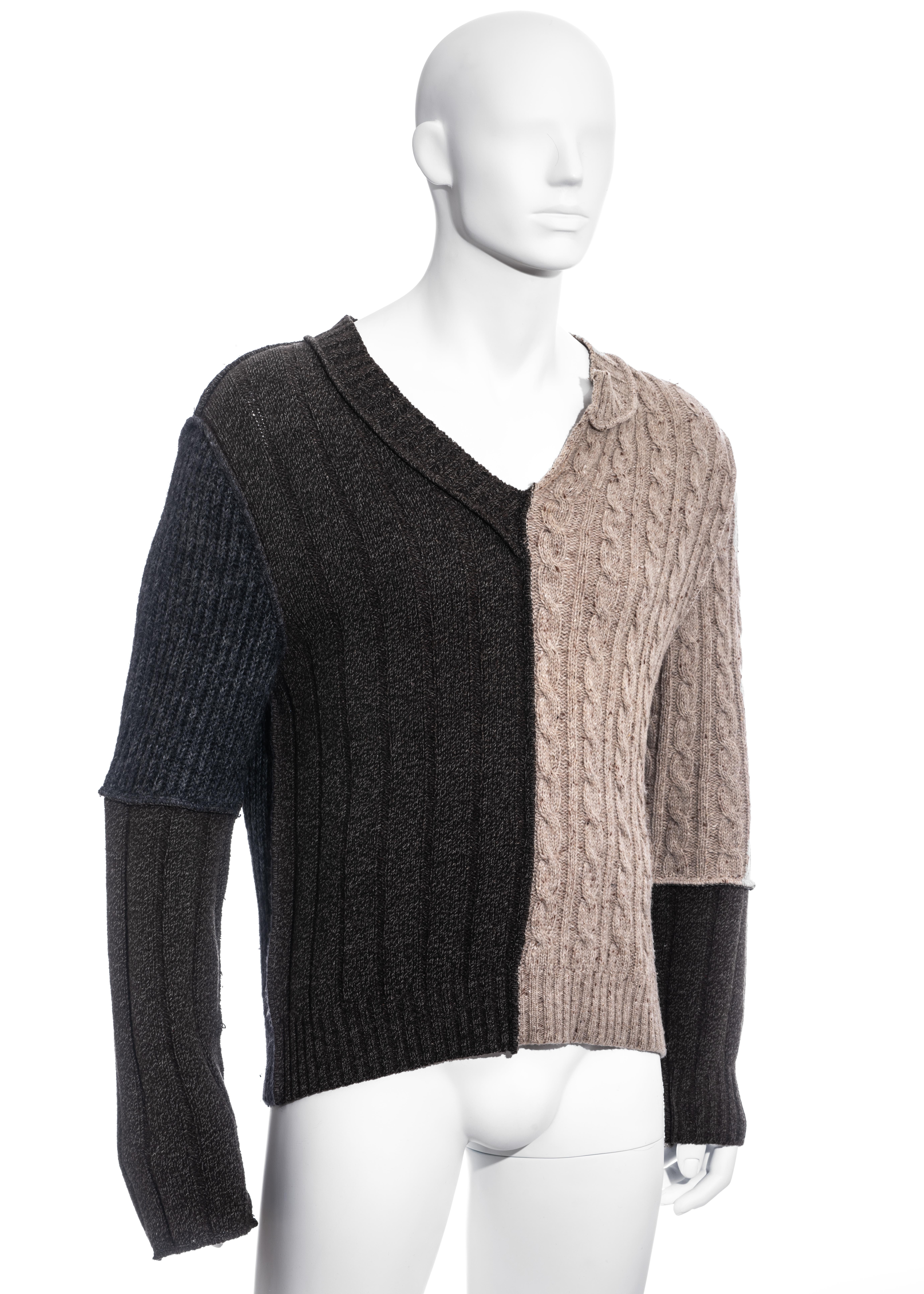 Men's Dolce and Gabbana multicoloured wool deconstructed Men's Dolce and Gabbana multicoloured wool deconstructed