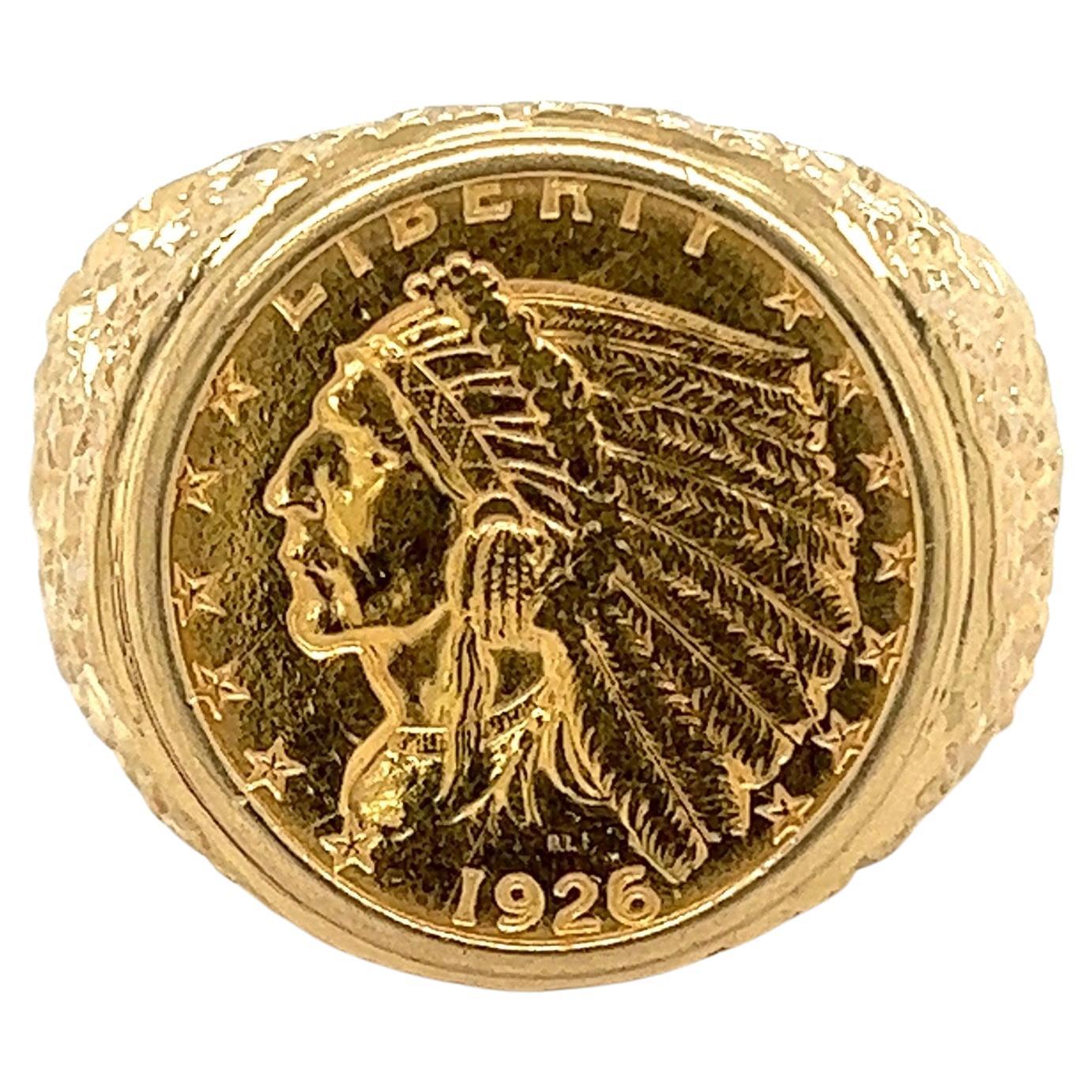 Vintage Men’s Gold Nugget Ring Round Signet 10 Karat Estate Fine ...