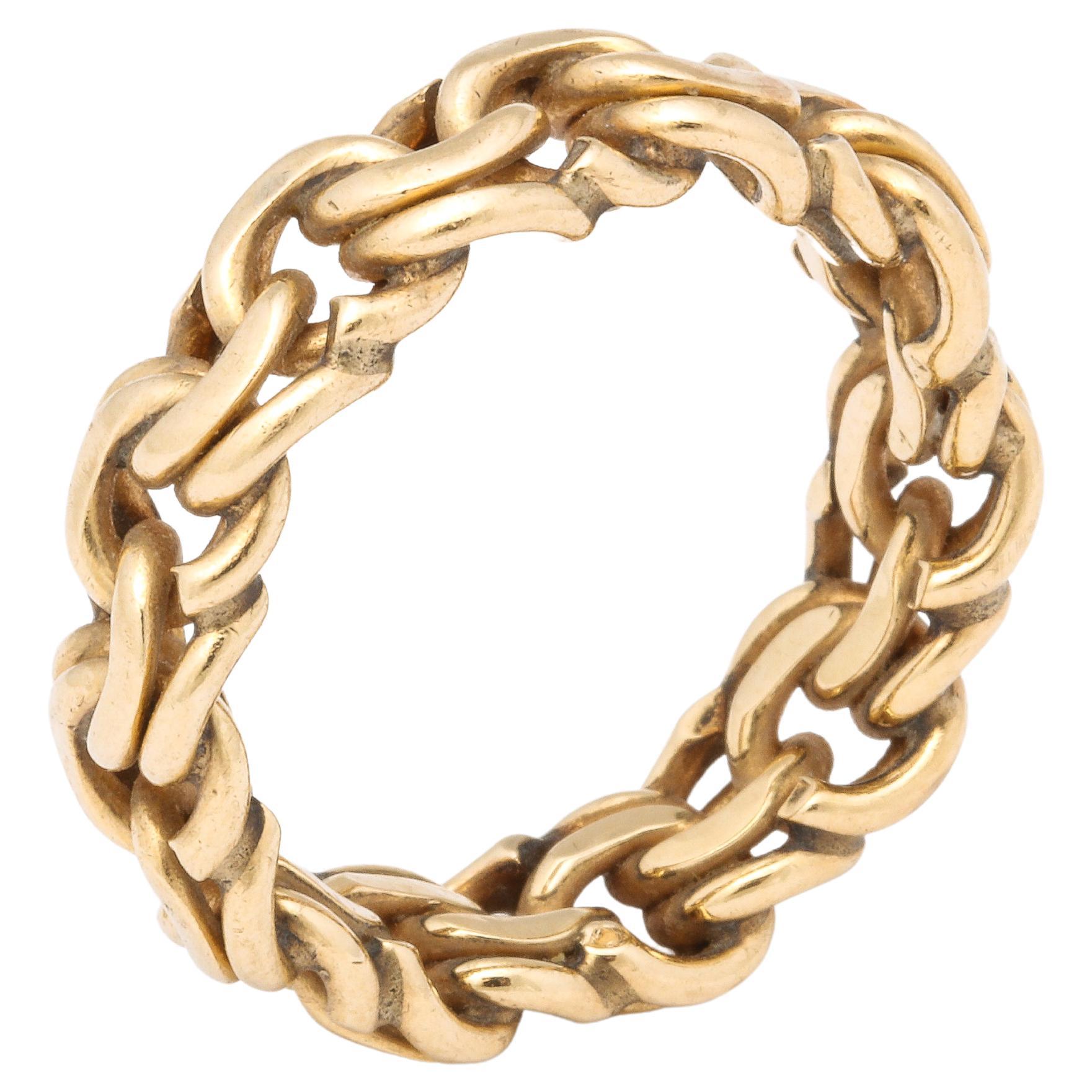 Flexible Diamond Gold Ring at 1stDibs