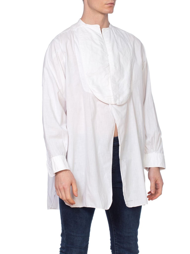 1900S White Cotton Men's Formal Bib Front Shirt By Arrow For Sale at ...