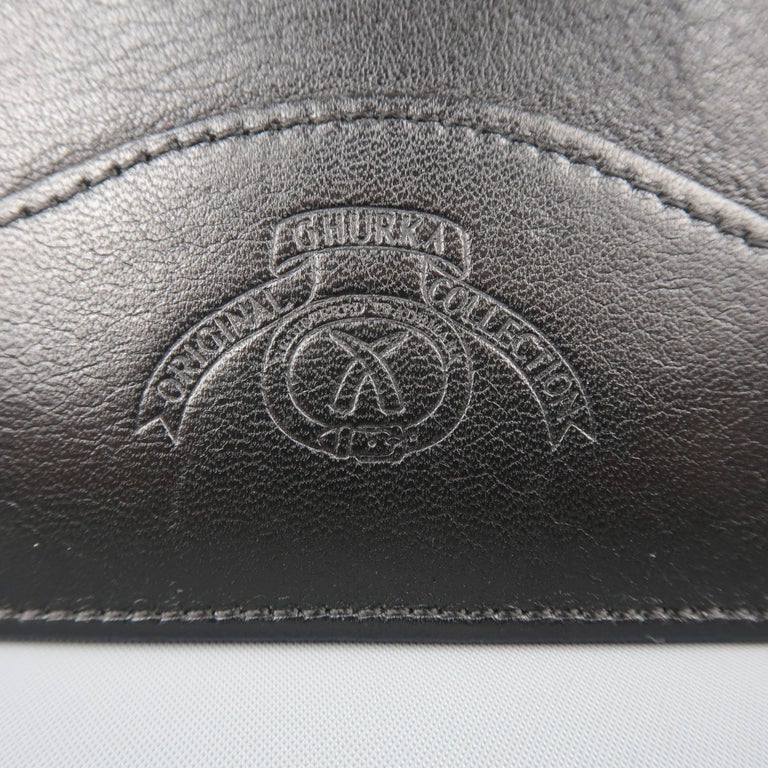Ghurka Men''s Black Logo Embossed Leather Bifold Wallet at 1stDibs ...