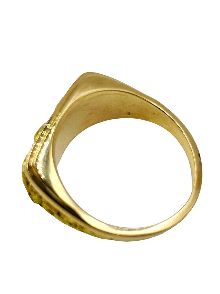 Men’s Gold Nugget Saddle Ring For Sale at 1stDibs