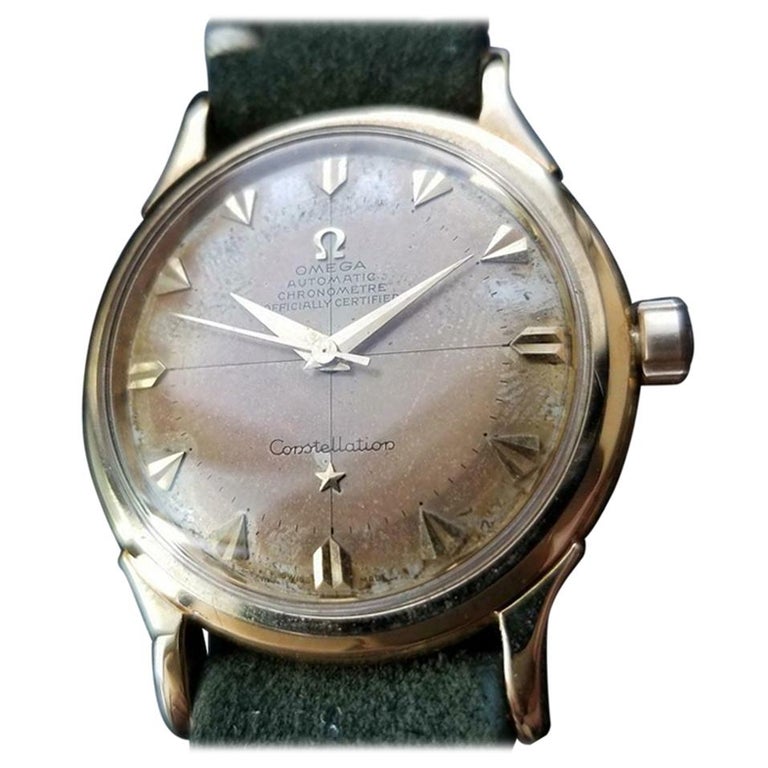 Men''s Omega 14k Gold Constellation Automatic Chronometer c.1954 ...