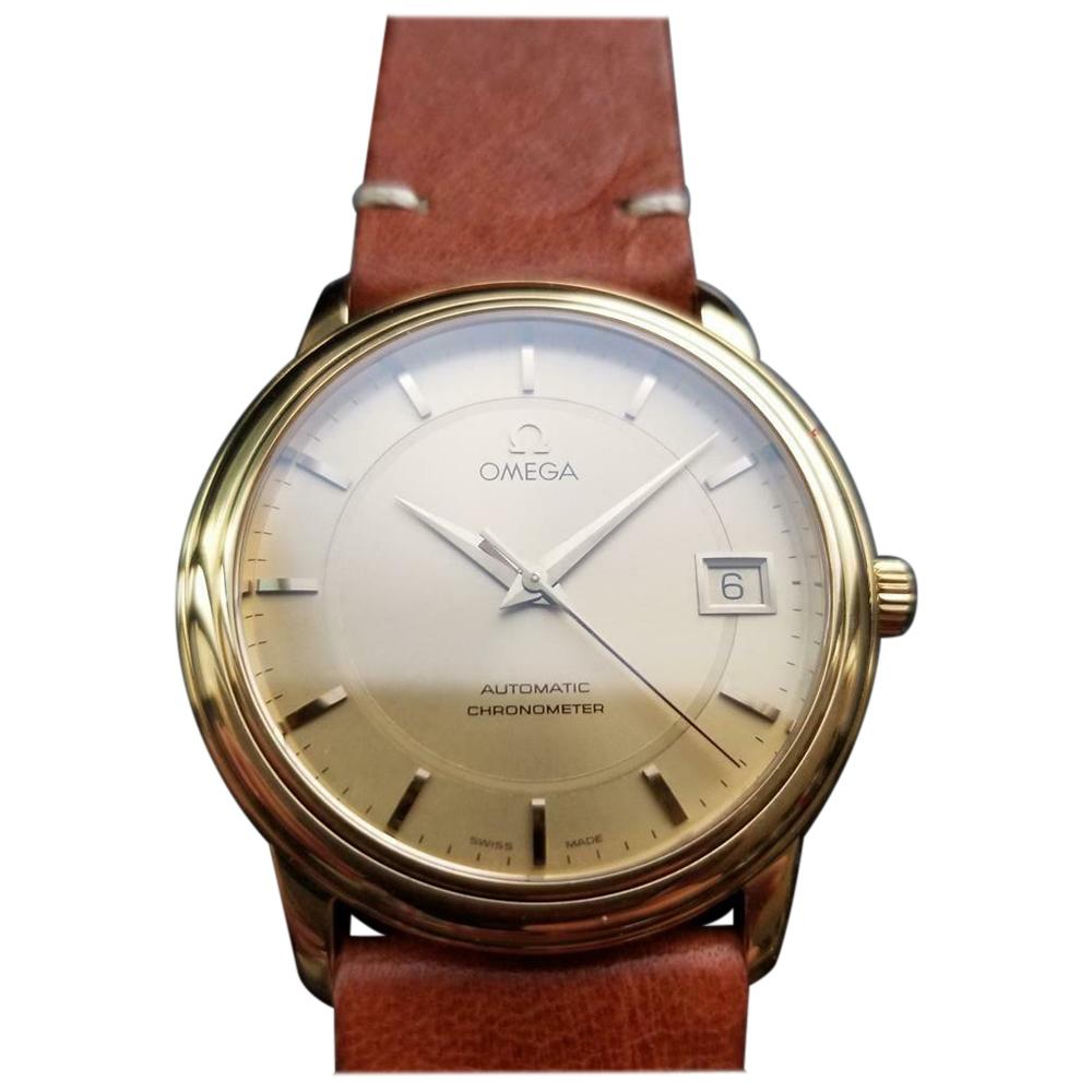 Men's Omega 18 Karat Gold Chronometer Automatic with Date Swiss Luxury ...