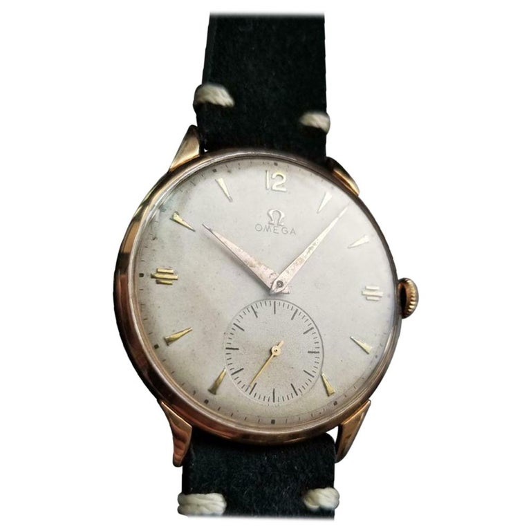 Men's Omega 18 Karat Rose Gold cal.265 Dress Watch Swiss Vintage ...