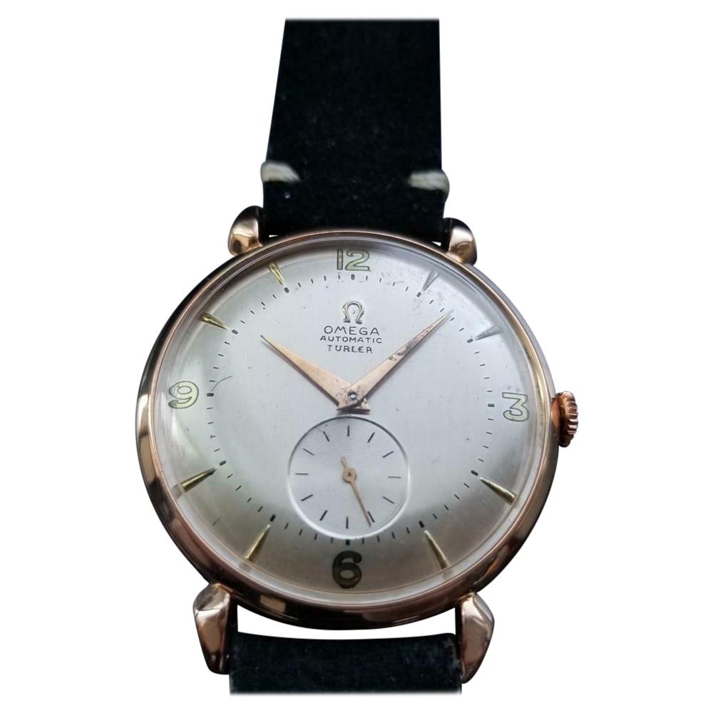 Men's Omega 18 Karat Rose Gold-Plated Turler Automatic Swiss Vintage ...