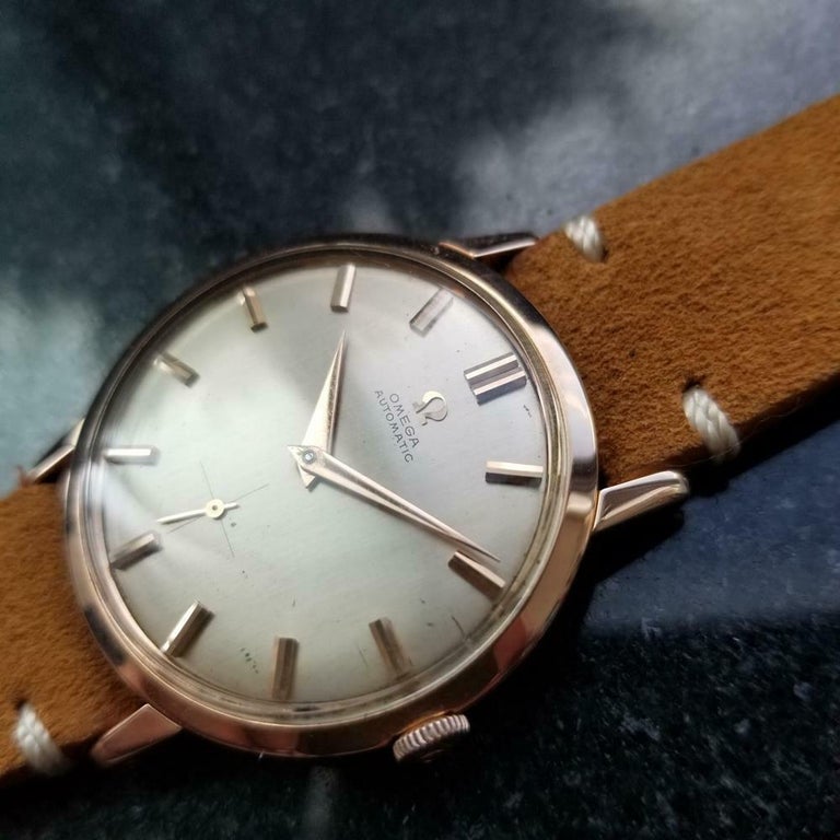 Men's Omega 18 Karat Rose Gold Automatic 2897 Tresor, Swiss Vintage ...