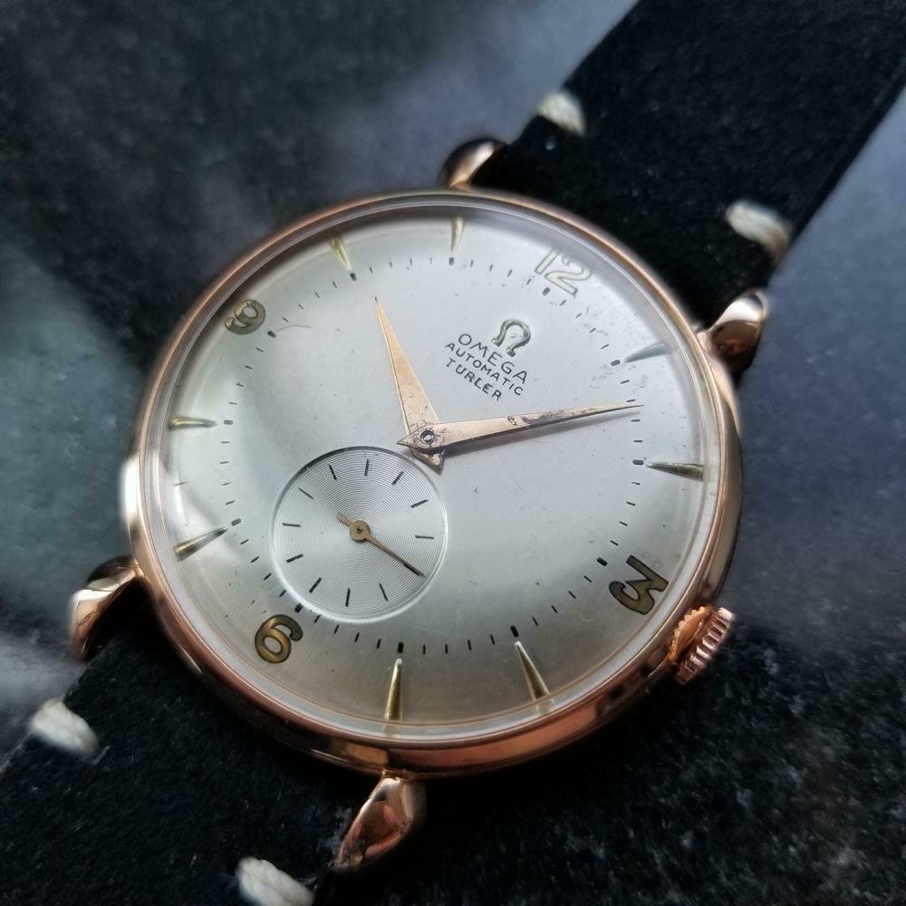 Men's Omega 18 Karat Rose Gold-Plated Turler Automatic Swiss Vintage ...