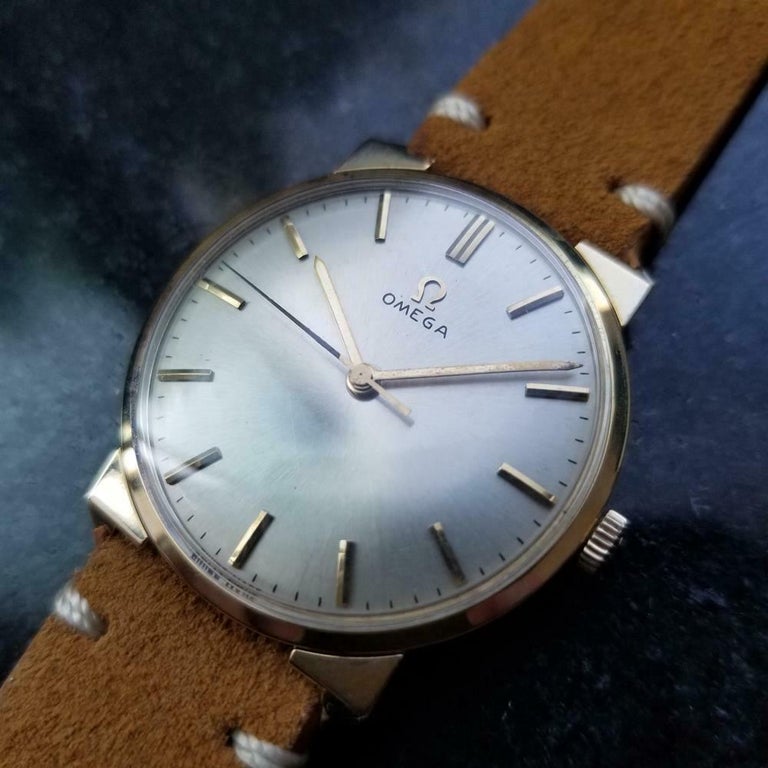 Men's Omega Cal.600 Manual-Wind 14k Solid Gold Dress Watch c.1964 Swiss ...