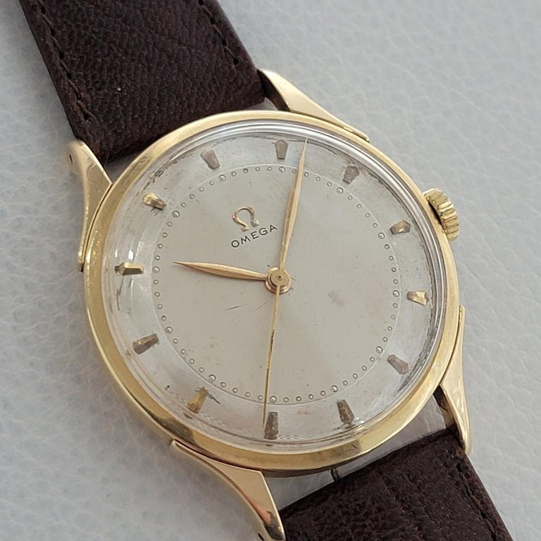 Mens Omega Ref 14191 14k Solid Gold Manual Wind 1940s Vintage Swiss ...
