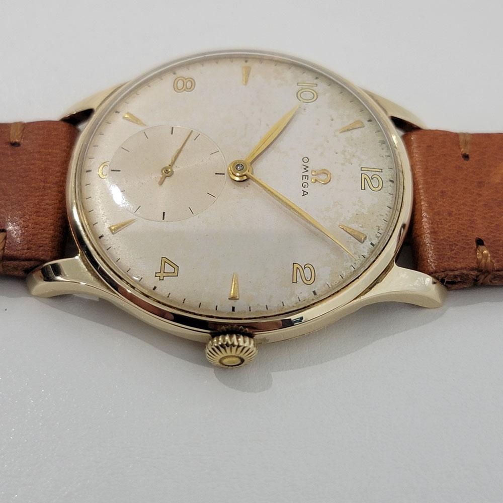 Mens Omega Ref 2181 14k Solid Gold Manual Wind 1940s Vintage RA360 For ...