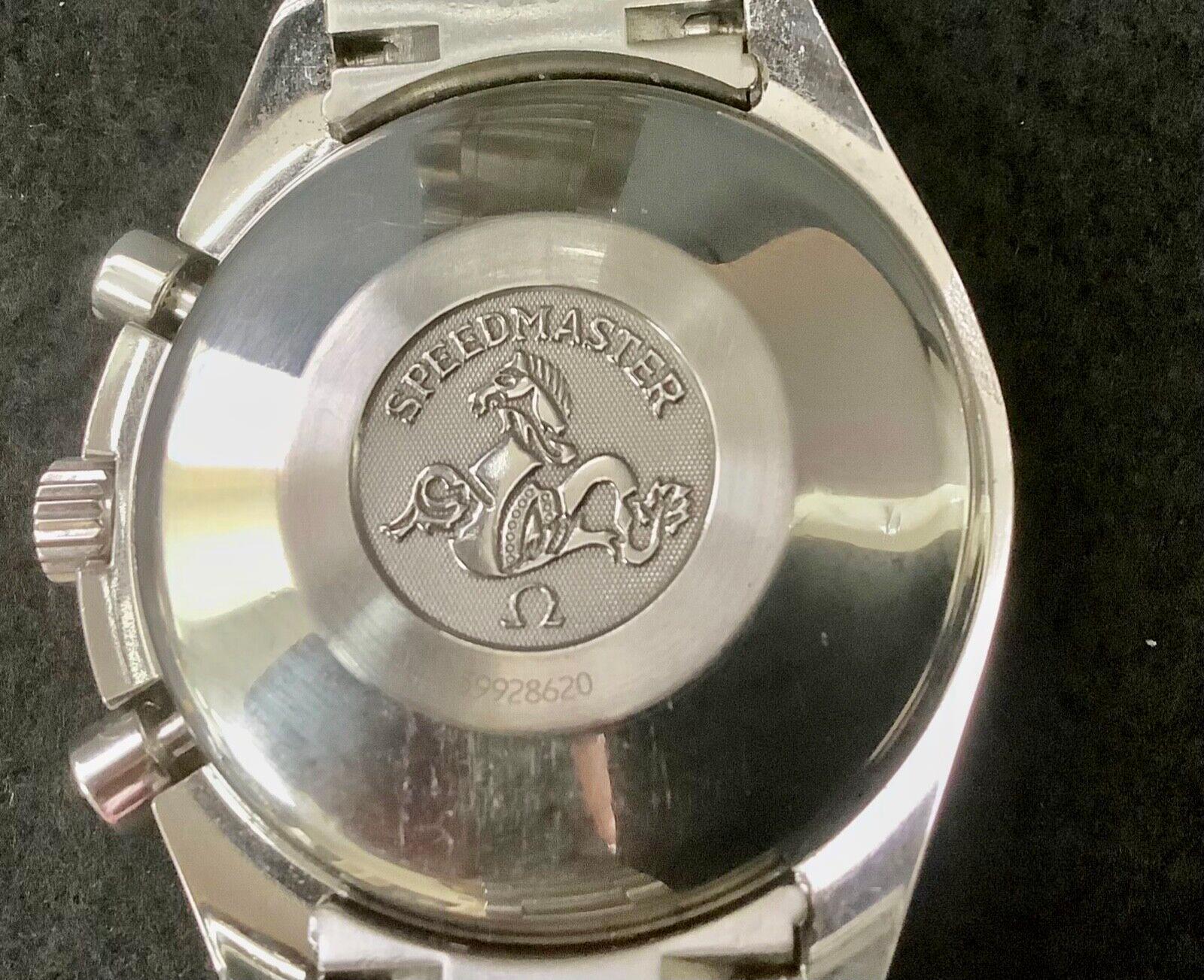 Men's Omega Speedmaster Day-Date Stainless Steel Blue Dial Automatic ...