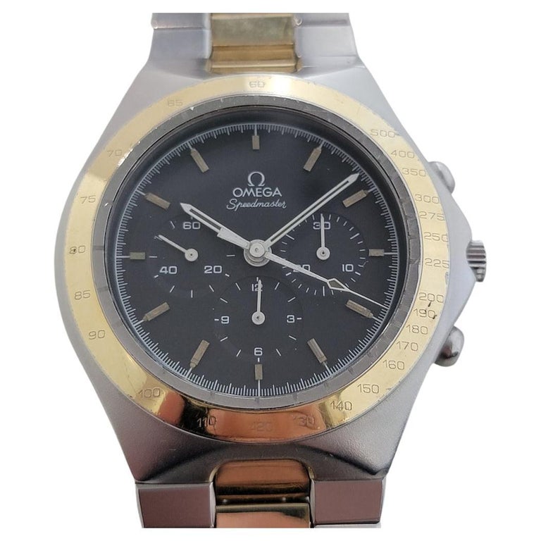 Mens Omega Speedmaster Teutonic 14k SS Manual Wind Chronograph 1980s ...